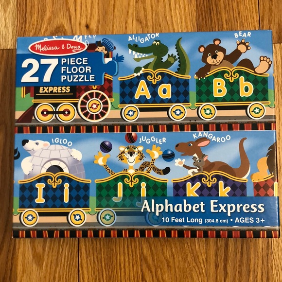 Melissa & Doug | Toys | Melissa Doug Alphabet Express Floor Puzzle 27 ...